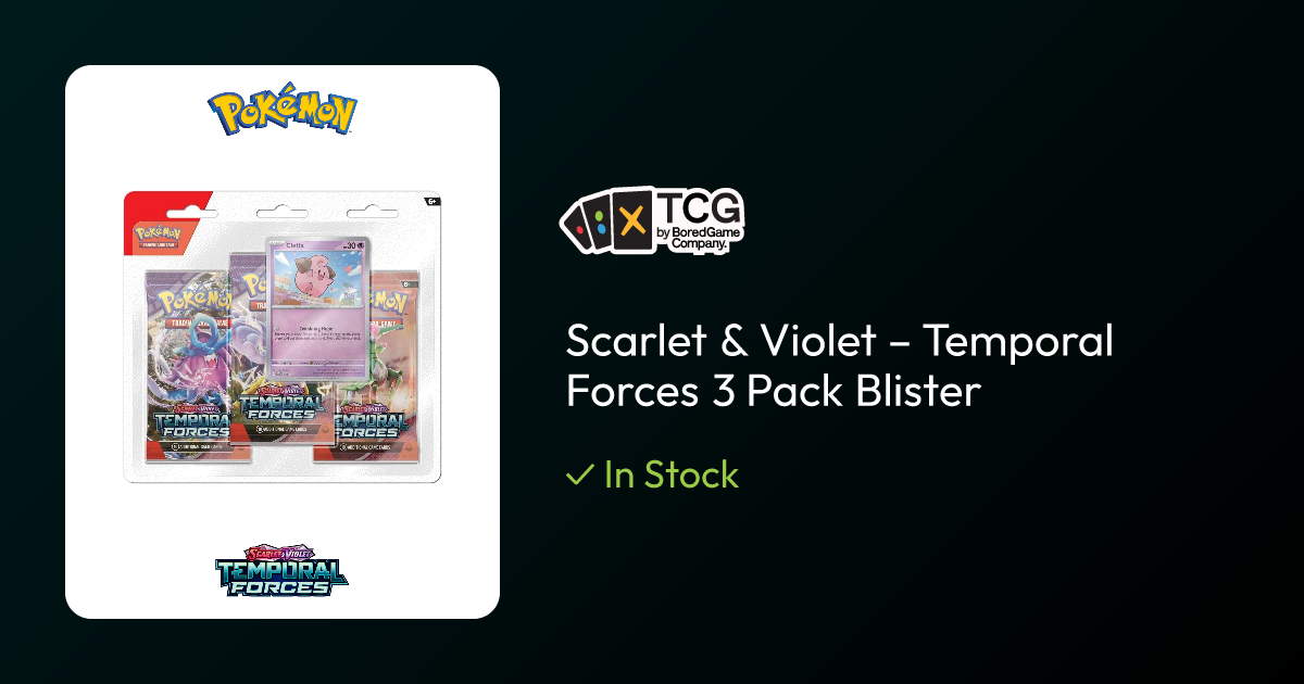 Scarlet & Violet – Temporal Forces 3 Pack Blister - Scarlet & Violet-Temporal Forces - Pokémon ...